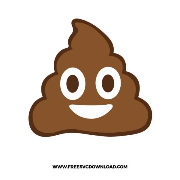 Poop emoji SVG & PNG free cut files | Free SVG Download