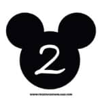 Mickey Mouse Birthday Numbers Free SVG Files | Free SVG Download
