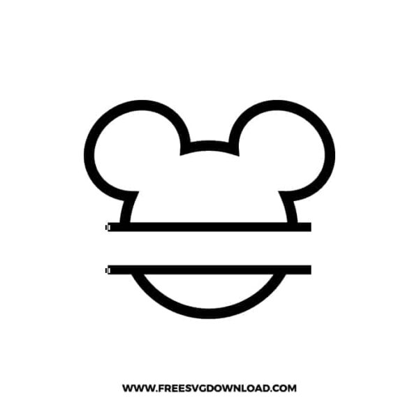 Mickey Minnie Split Monogram Free SVG Files | Free SVG Download