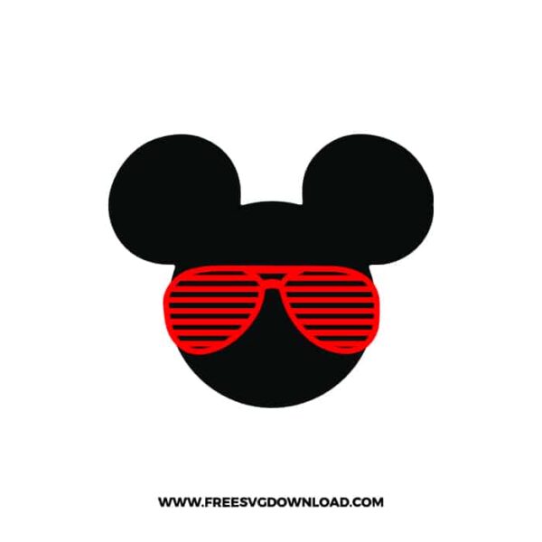 Mickey Head Sunglass Free SVG Files | Free SVG Download