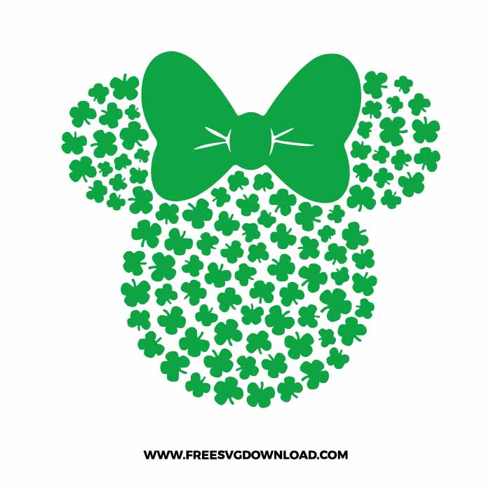 Minnie Head St Patricks Svg And Png Free Cut Files Free Svg Download