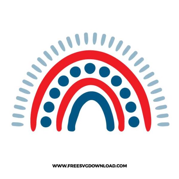 4th Of July Rainbow Free SVG Files | Free SVG Download