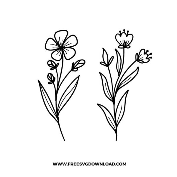 Wildflower SVG Free Cut Files | Free SVG Download
