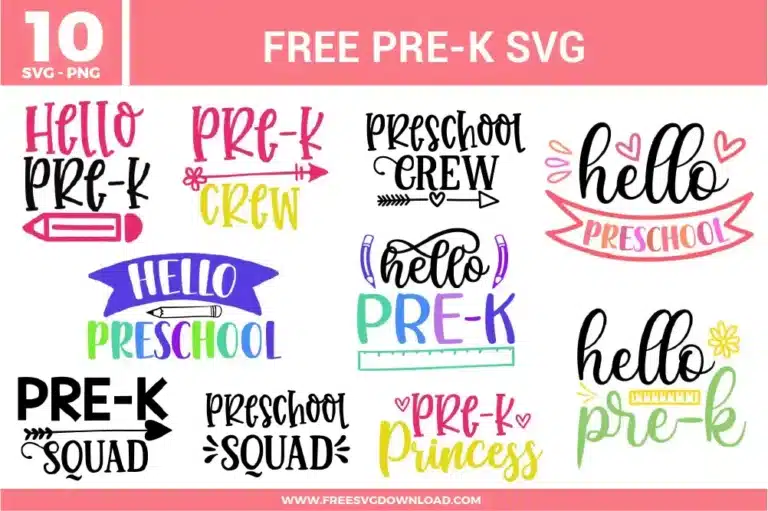 Pre-K Free SVG Files | Free SVG Download
