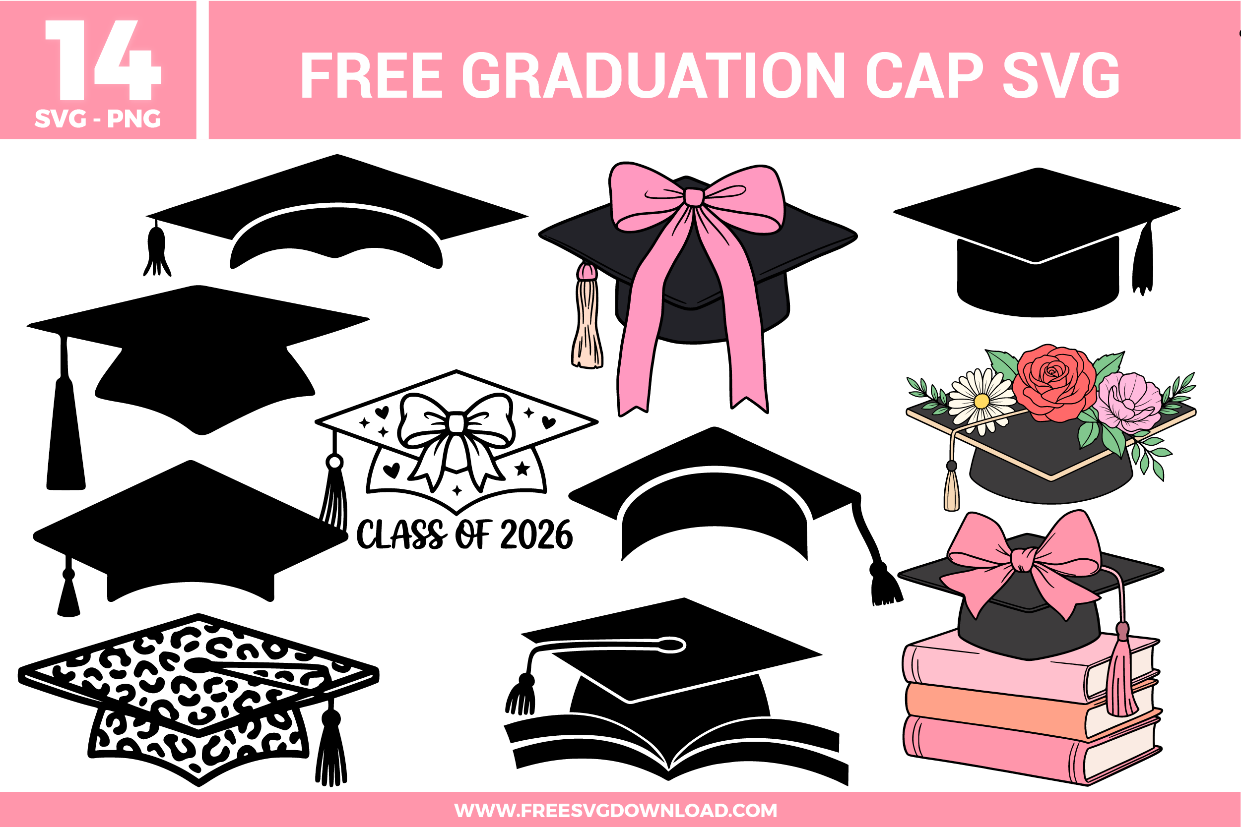 Free Graduation Cap SVG - 14 Free SVG & PNG Files for Cricut
