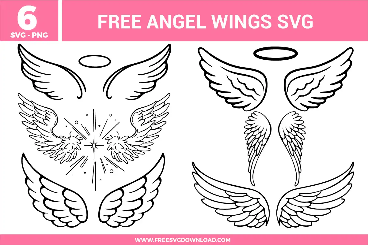 Angel Wings Free SVG Files | Free SVG Download