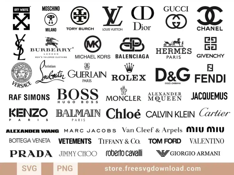 Fashion Brands SVG Premium Bundle | Free SVG Download