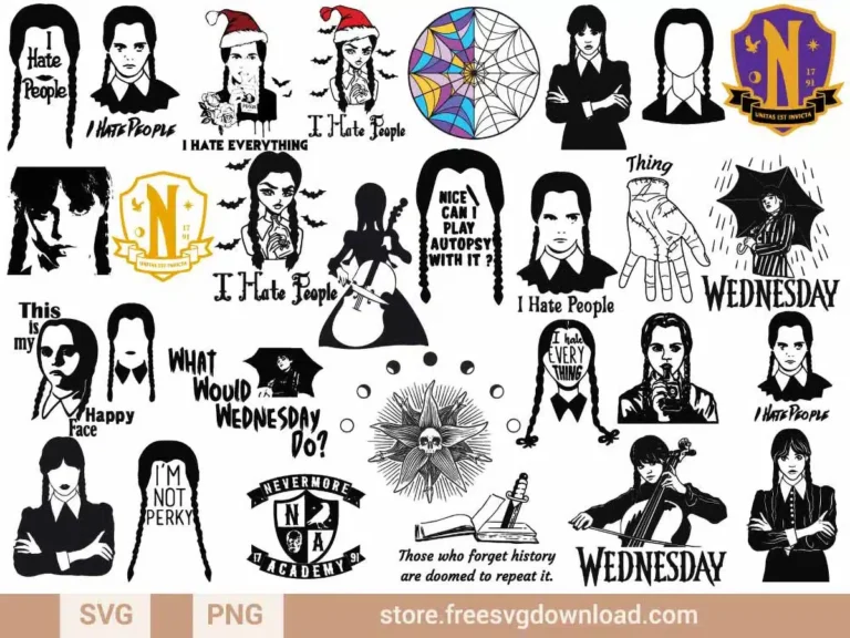 Wednesday Free SVG Files | Free SVG Download