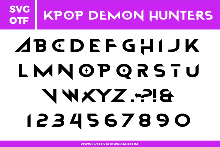 Kpop Demon Hunters Font Free SVG File | Free SVG Download